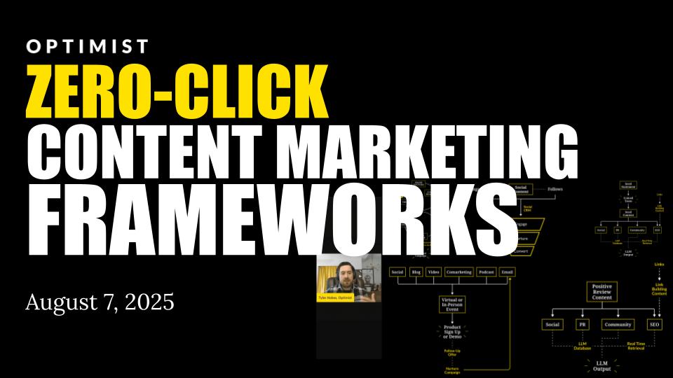 Zero-Click Content Marketing Frameworks (Free Live Stream) | Optimist